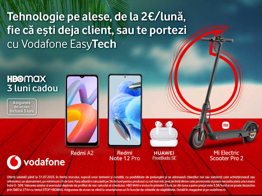 Vodafone lansează oferta EasyTech de vară. Beneficiile incluse și ...