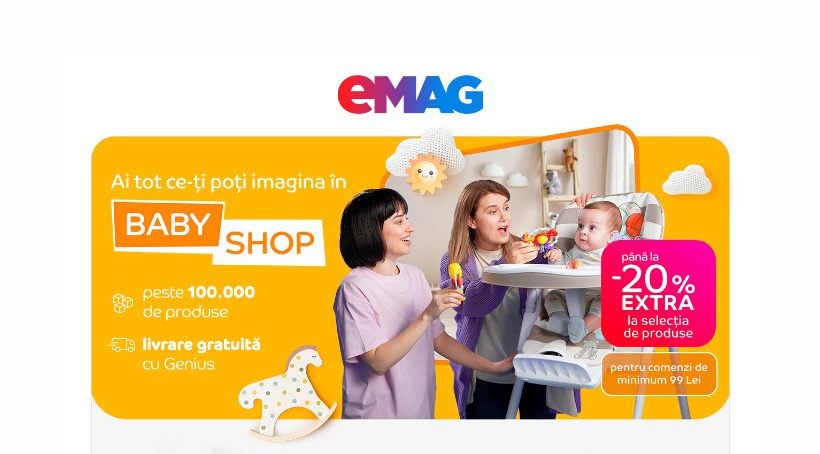 eMAG lansează Baby Shop, cu peste 100.000 de produse pentru copii ...